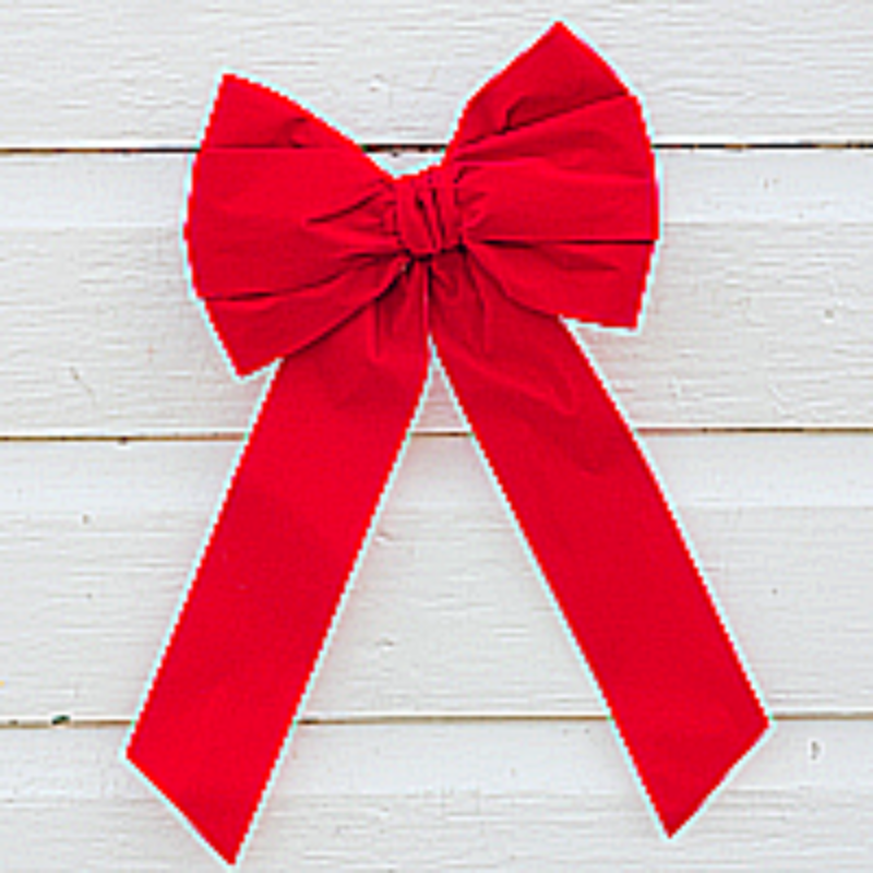 Traditional Red Velvet Bow